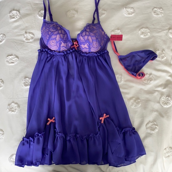 Betsey Johnson | Intimates & Sleepwear | Betsy Johnson Purple Chemise ...